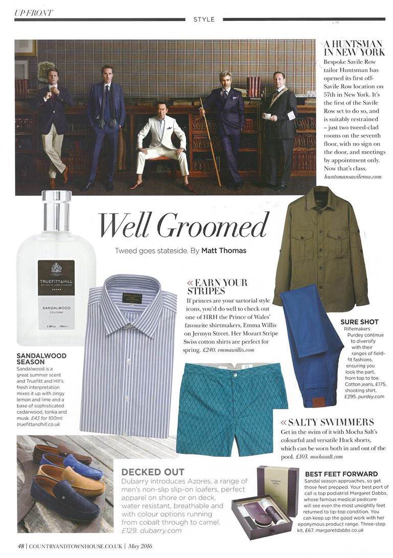 Press Country and Townhouse May 2016 – Huntsman Savile Row
