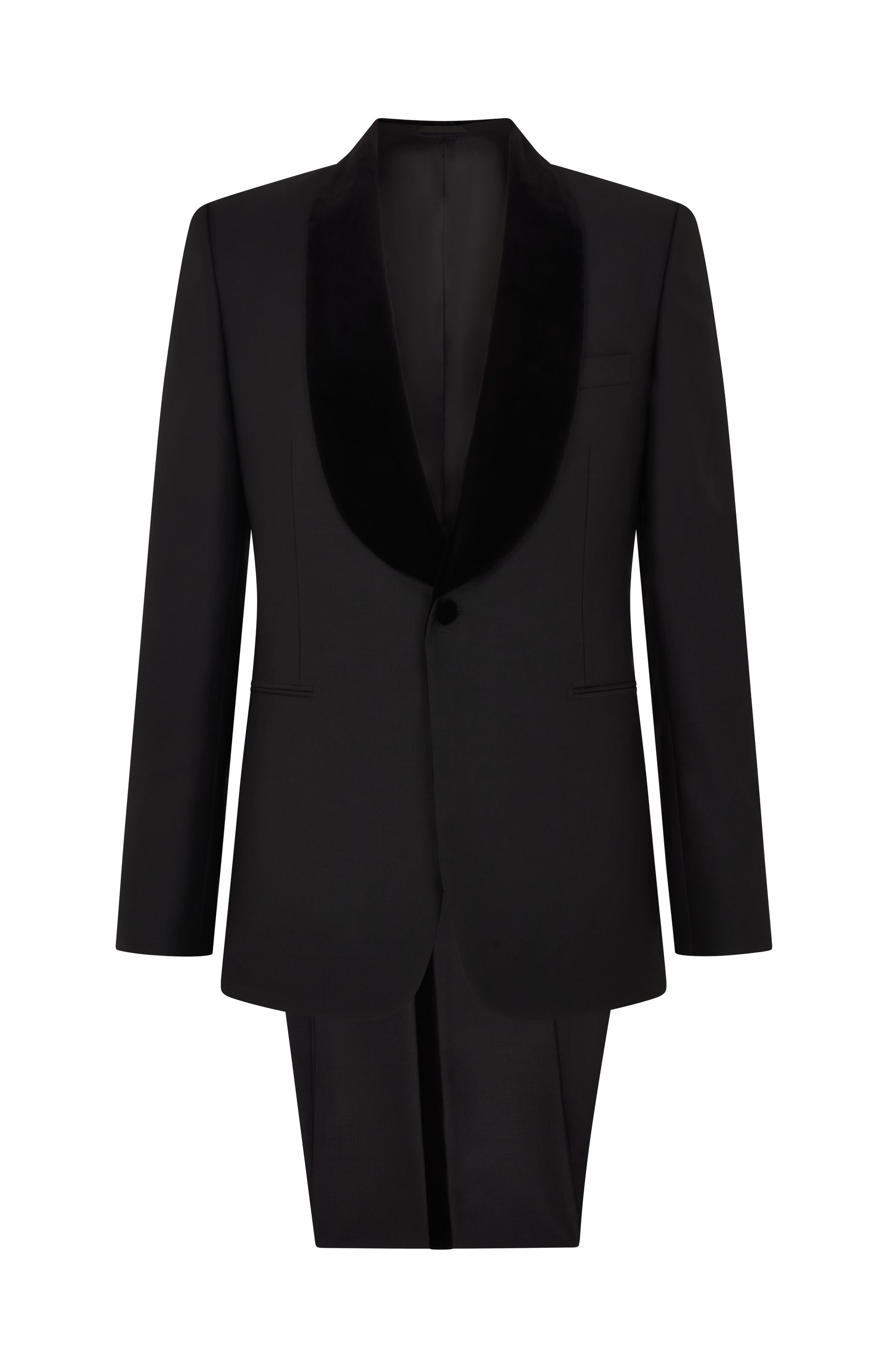Velvet Shawl Collar Single Breasted Dinner Suit – Huntsman Savile Row