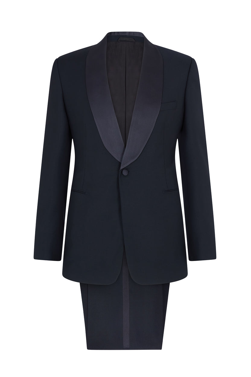 Midnight Wool/Mohair Single Breasted Dinner Suit – Huntsman Savile Row
