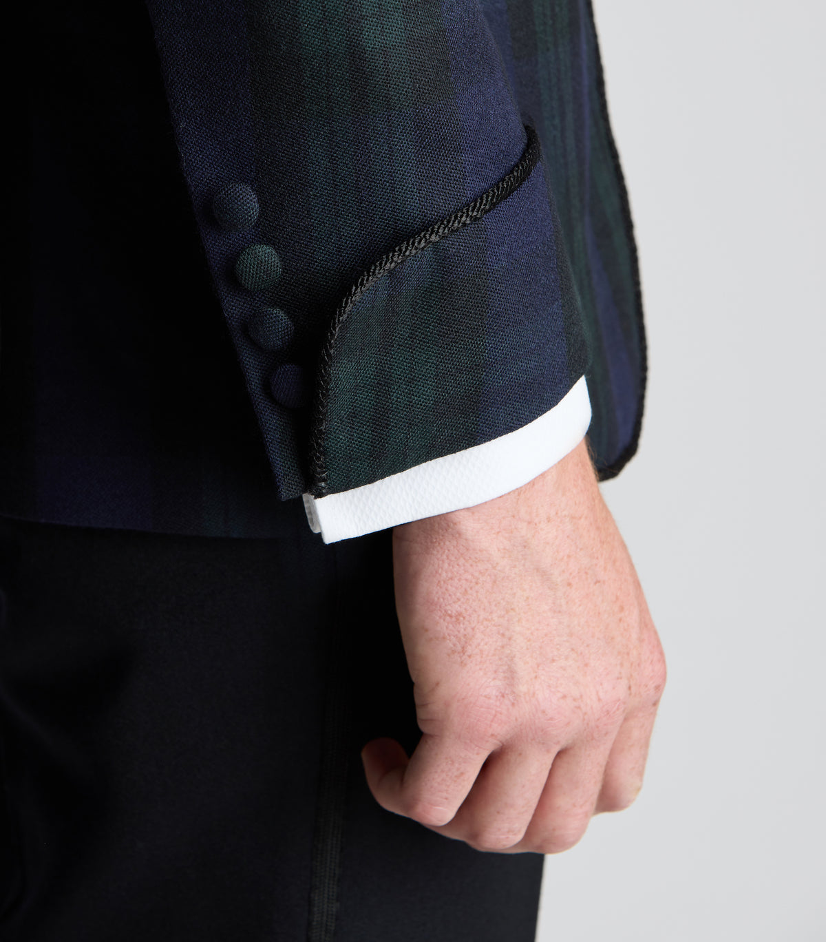 Black Watch Tartan Single Breasted Dinner Jacket – Huntsman Savile Row