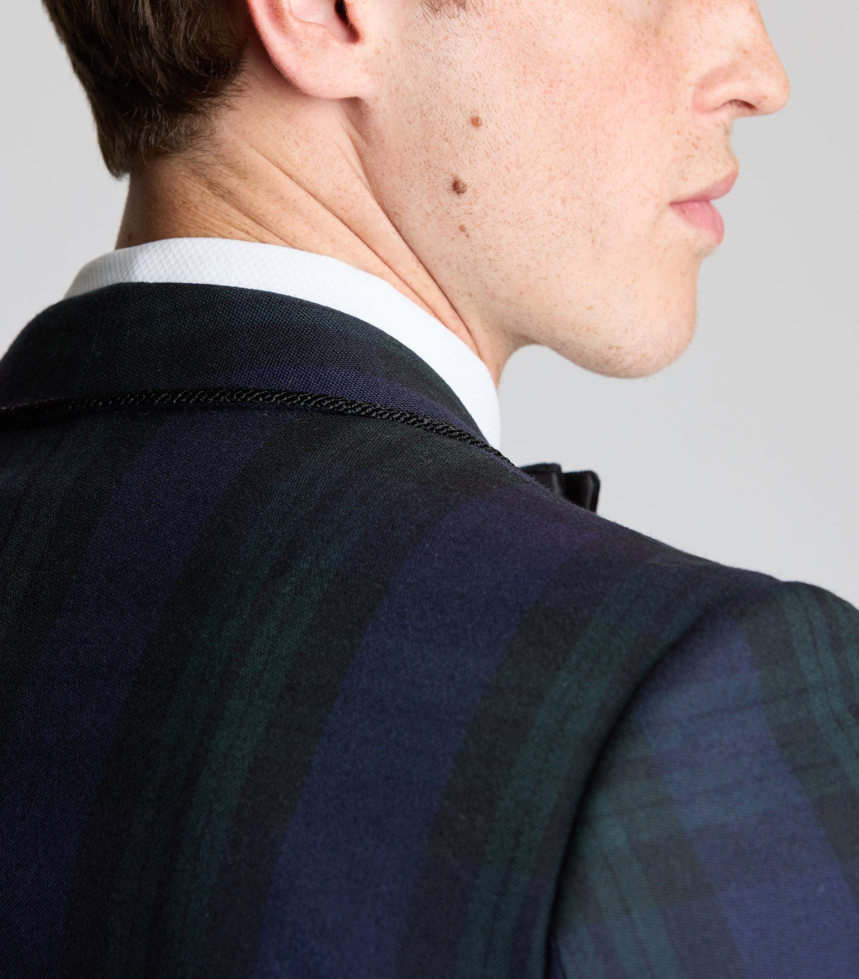 Black Watch Tartan Single Breasted Dinner Jacket – Huntsman Savile Row