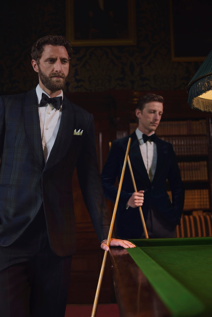 Black Watch Tartan Single Breasted Dinner Jacket – Huntsman Savile Row