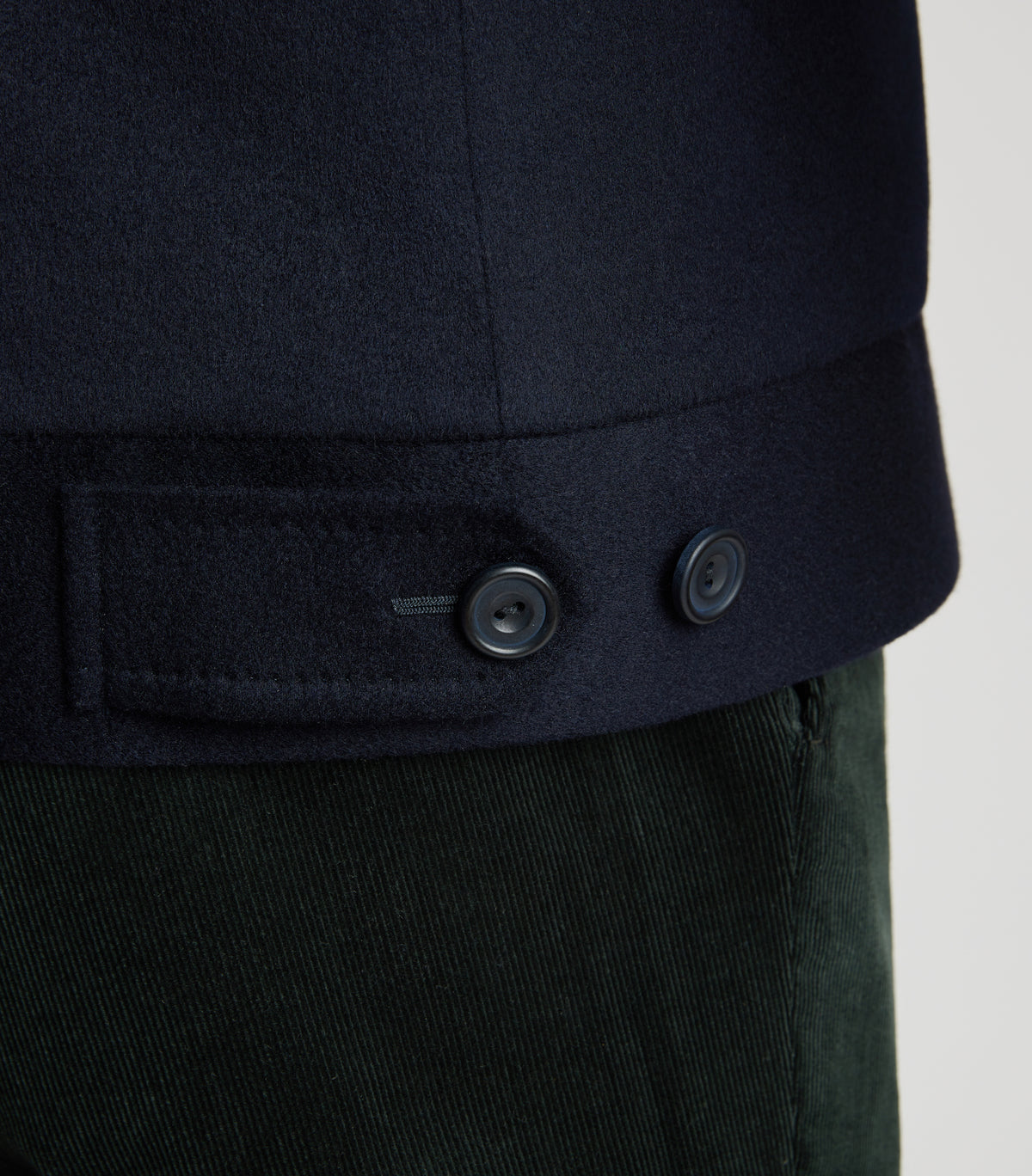 Navy Doeskin Harrington Jacket – Huntsman Savile Row