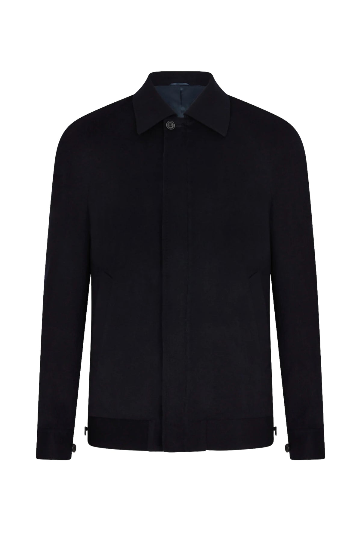 Navy Doeskin Harrington Jacket – Huntsman Savile Row