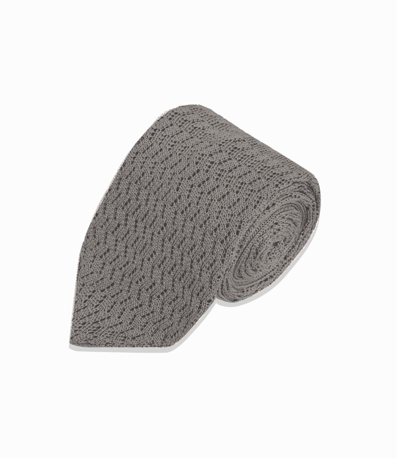 Silk Pointed Knit Tie – Huntsman Savile Row
